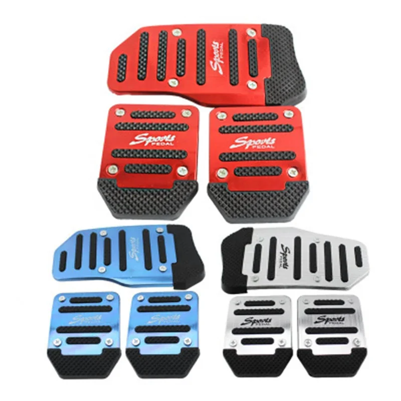 Universal-Car-Pedal-Cover-Aluminum-Automatic-Transmission-Brake-Fuel ...