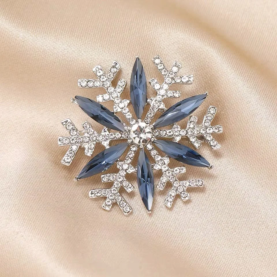Exquisite-Women-s-Brooch-Crystal-Snowflake-Lapel-Pins-for-Men-Blue-CZ ...