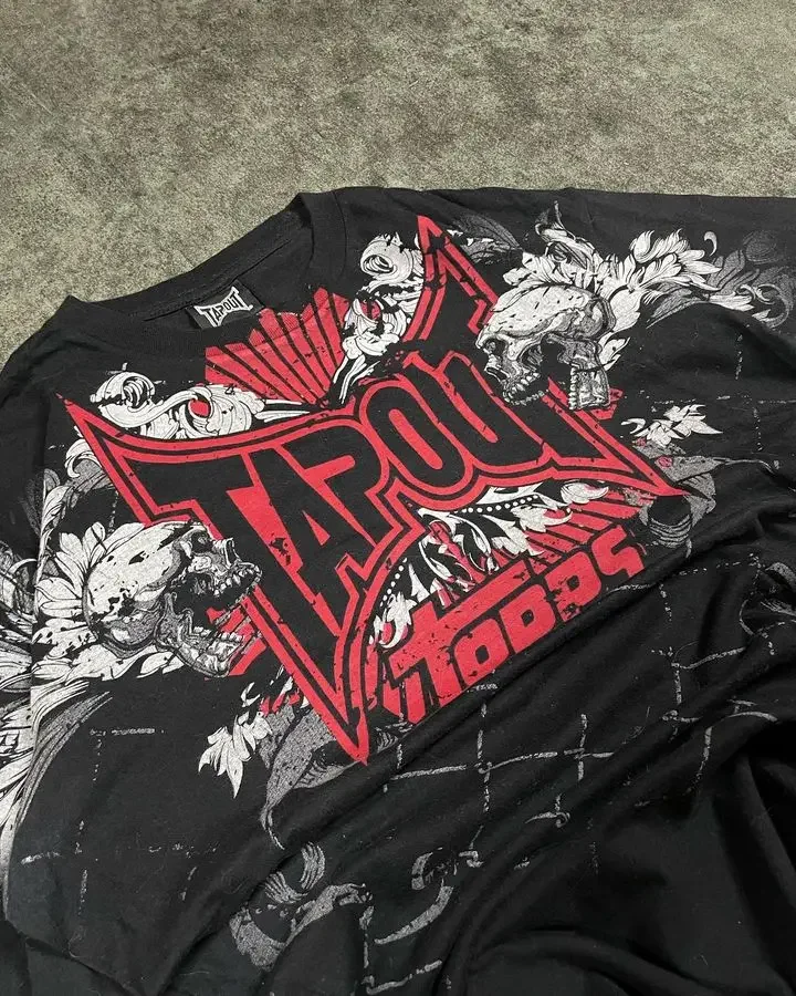 Graphic-Tapout-T-Shirt-Y2K-Mens-Hip-Hop-Letter-Print-Oversized-TShirt ...