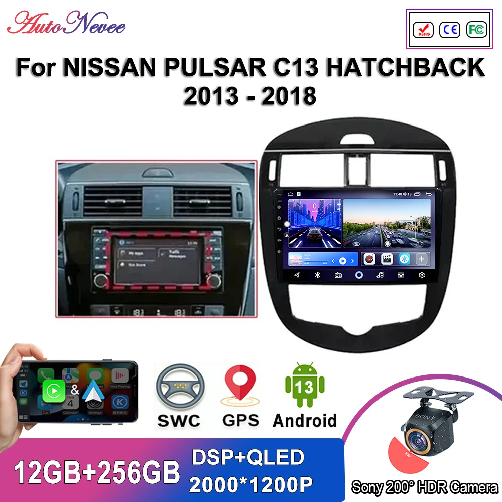 2K-Screen-CarPlay-Radio-For-NISSAN-PULSAR-C13-HATCHBACK-2013-2018-Auto ...