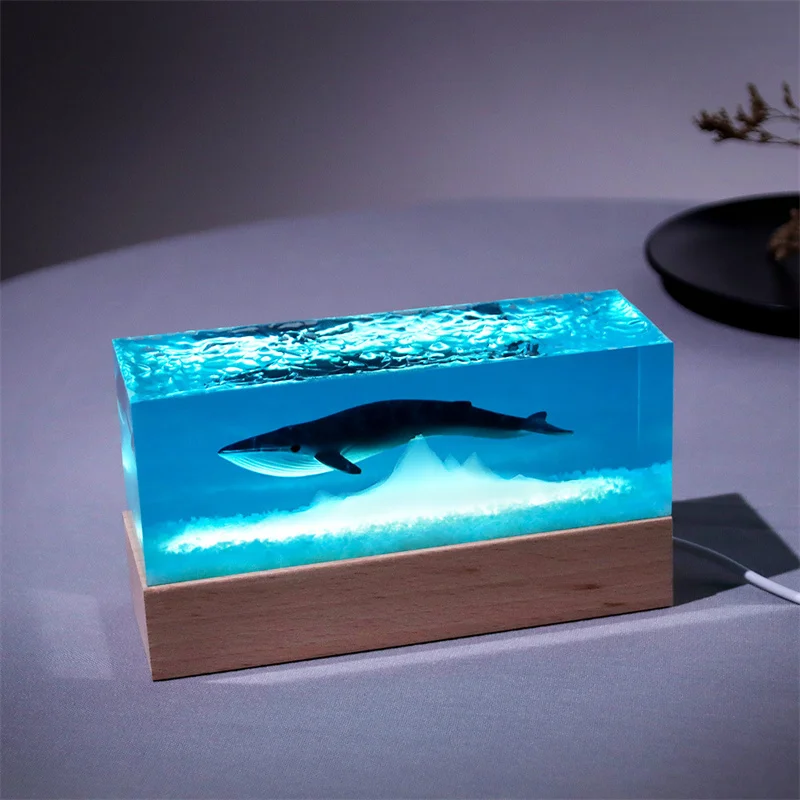 15-5-5cm-cartoon-blue-whale-epoxy-resin-decoration-toy-electric-night ...