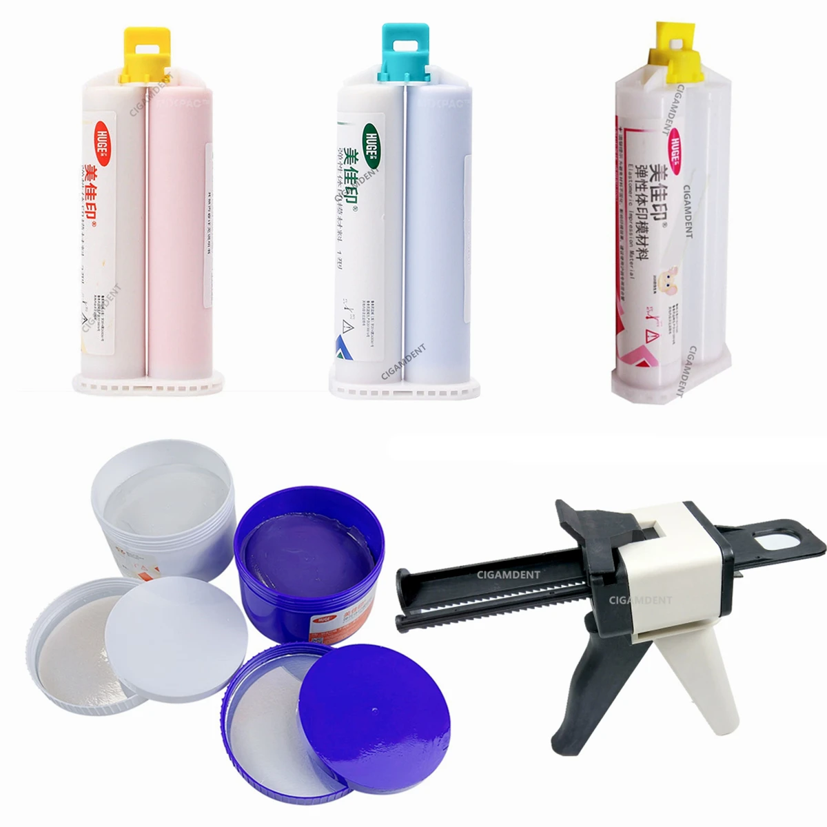 Material-de-impresi-n-de-silicona-Dental-masilla-ligera-cuerpo-pesado-registro-de-mordedura ...