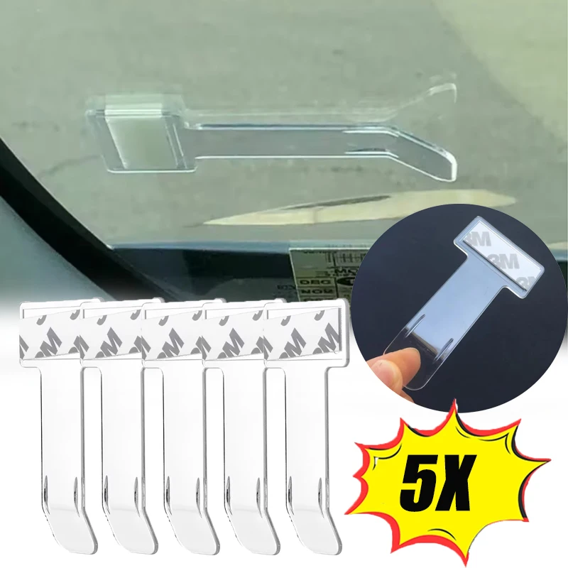 Car Window Fastener Stickers Plastic Ticket Holder Transparent ...