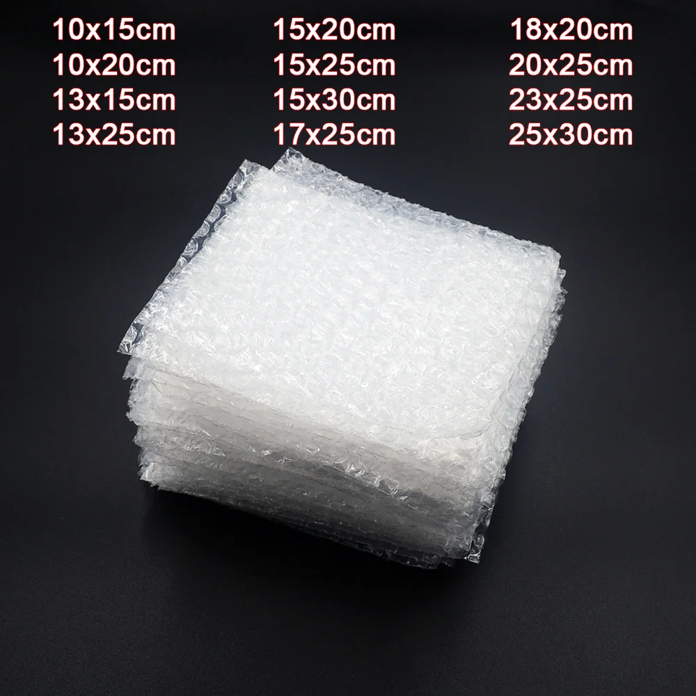 50Pcs Plastic Protective Wrap Envelope White Bubble Foam Packing Bags ...
