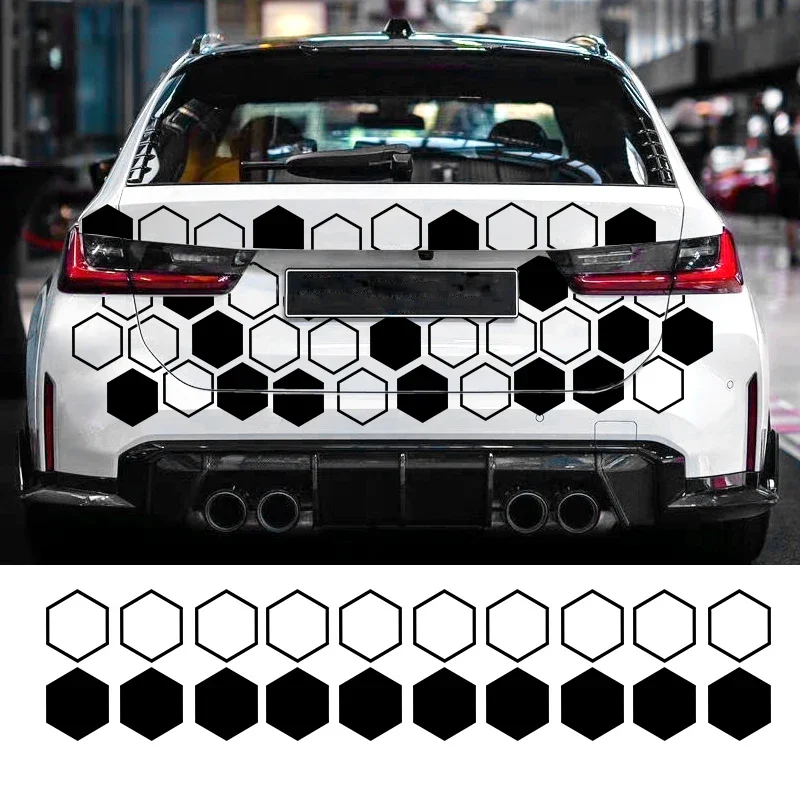 10PCS-Hollow-solid-Honeycomb-Car-Stickers-DIY-Sport-Auto-Side-Door ...