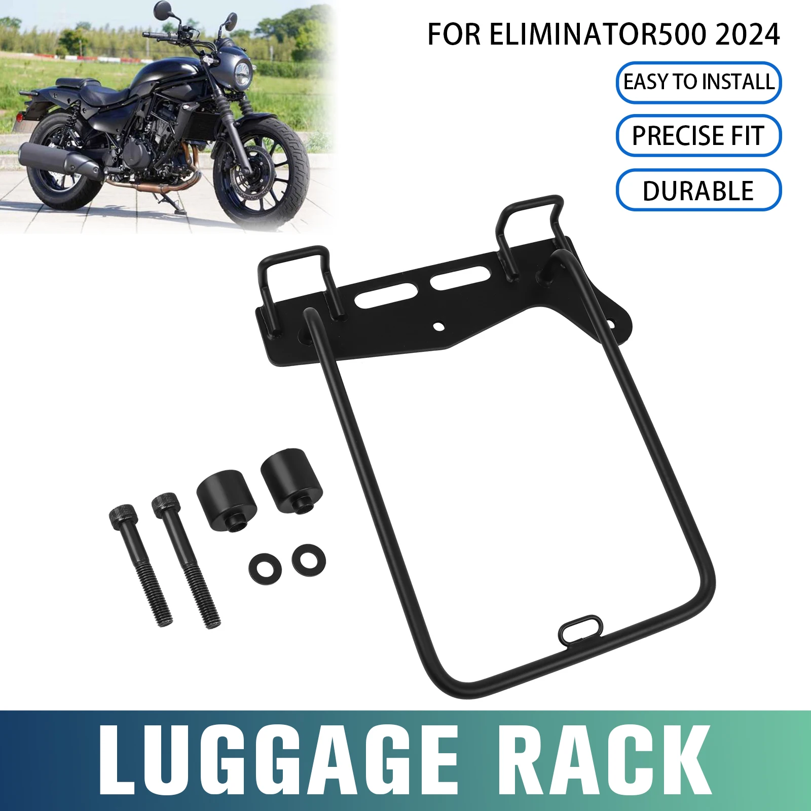 Motorcycle-Left-Side-Luggage-Rack-Saddlebag-Carry-Rack-For-Kawasaki ...