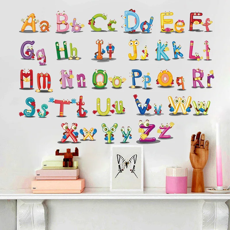 English-Alphabet-Wall-Sticker-for-Kids-Rooms-Early-Education-Paste ...