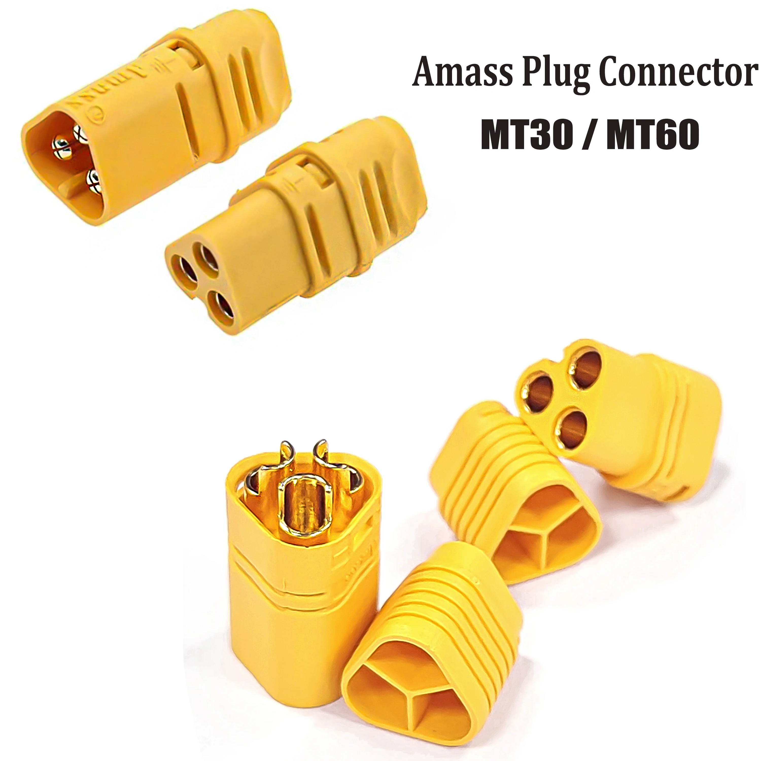Amass MT30 MT60 Plug Connector 2mm 3-pin Connector Motor Male Female ...