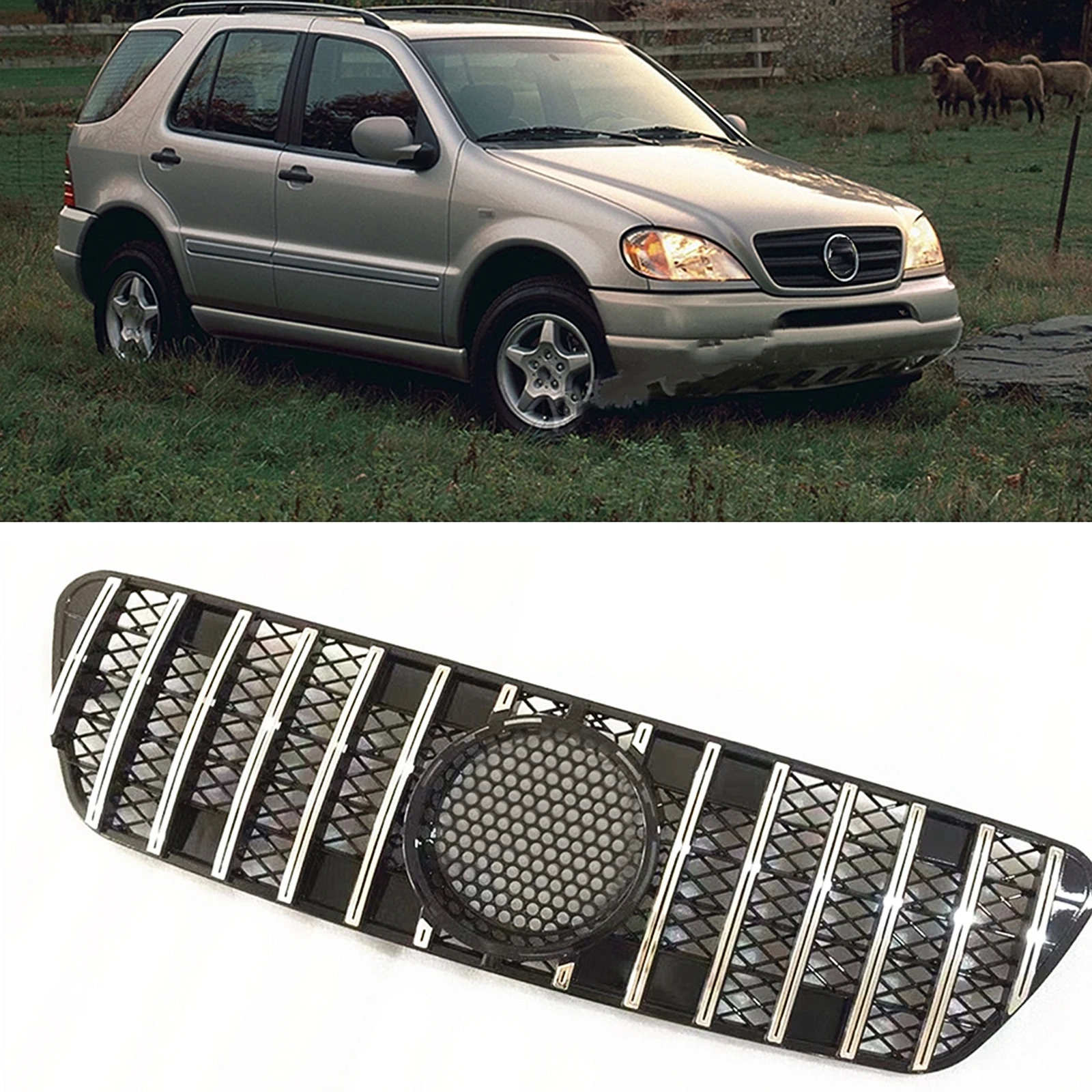 Front-Grille-Grill-For-Mercedes-Benz-W163-ML-Class-ML250-ML300-ML320 ...