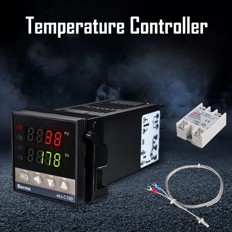 Temperature Controller 0 to 1300 Degree REX-C 100 Intelligent 110 to ...