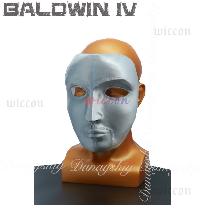 Halloween Baldwin IV Mask Cosplay Funny Character Face A Glossy Style ...