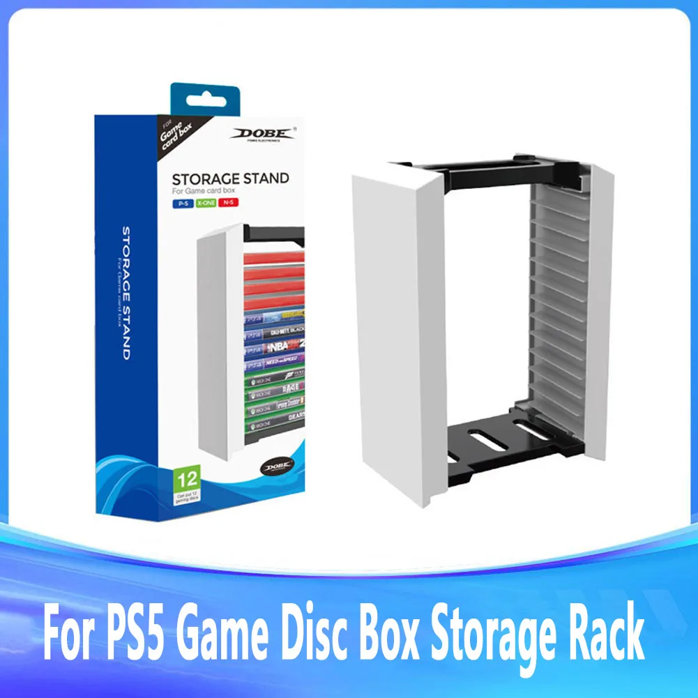 Host Disc singe-layer Storage Box Holder Game Disk Tower Vertical Stand ...