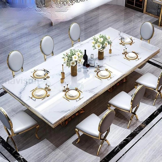 White Marble Dining Table Dining Room Furniture