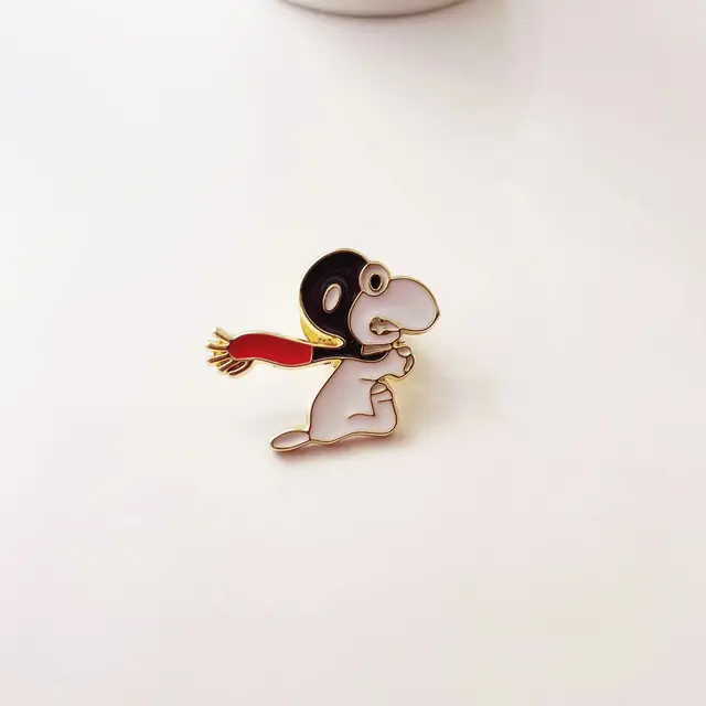 Snoopy Enamel Pin Lapel Brooch Cartoon Animal Badge Cowboy Lapel Pin ...