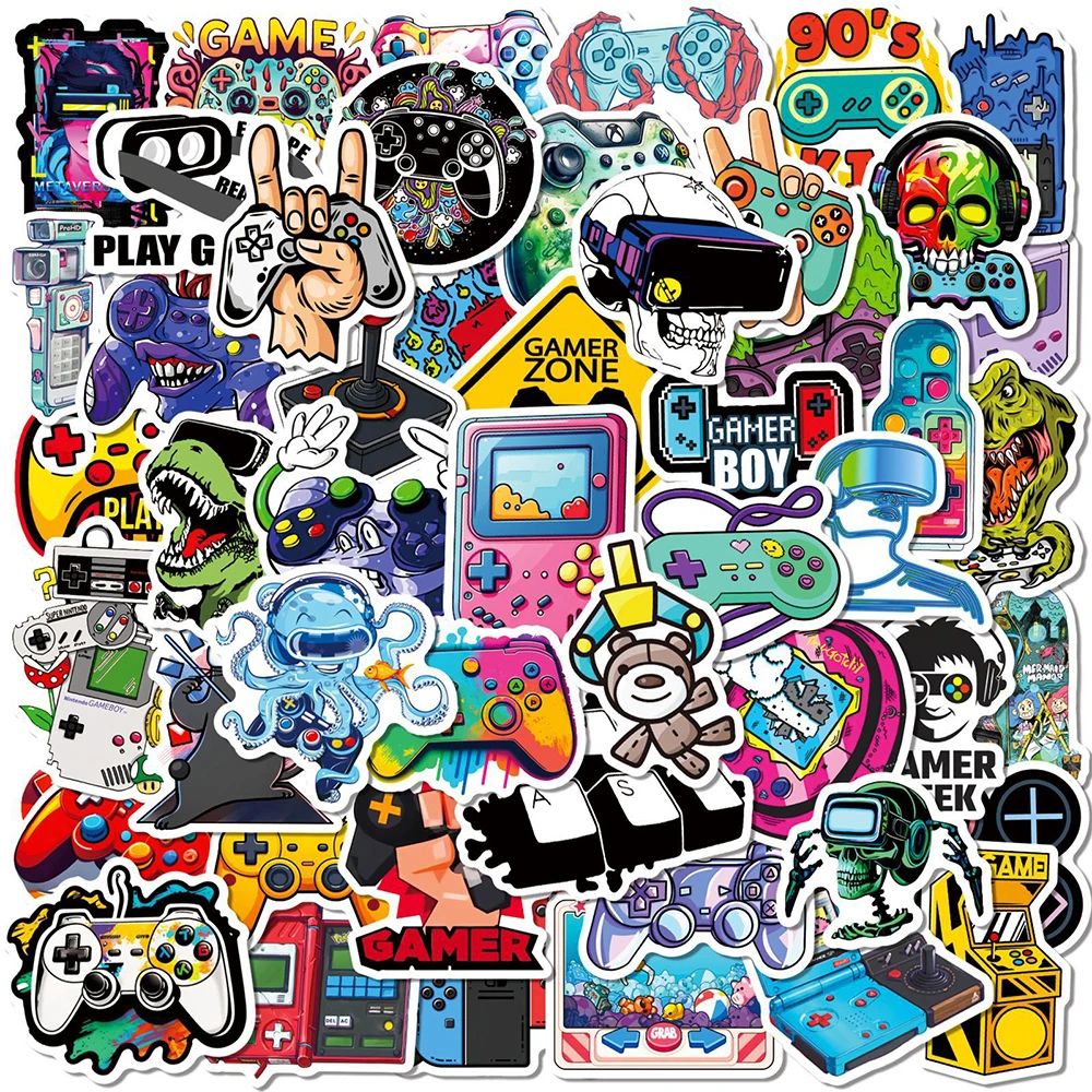10-30-50pcs-Cartoon-Game-Console-Stickers-Cool-Graffiti-Phone ...