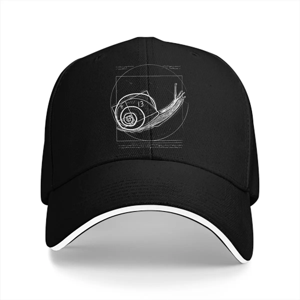 Fibonacci-Sequence-Golden-Ratio-Hat-Peaked-Men-s-Cap-Vitruvian-Snail ...
