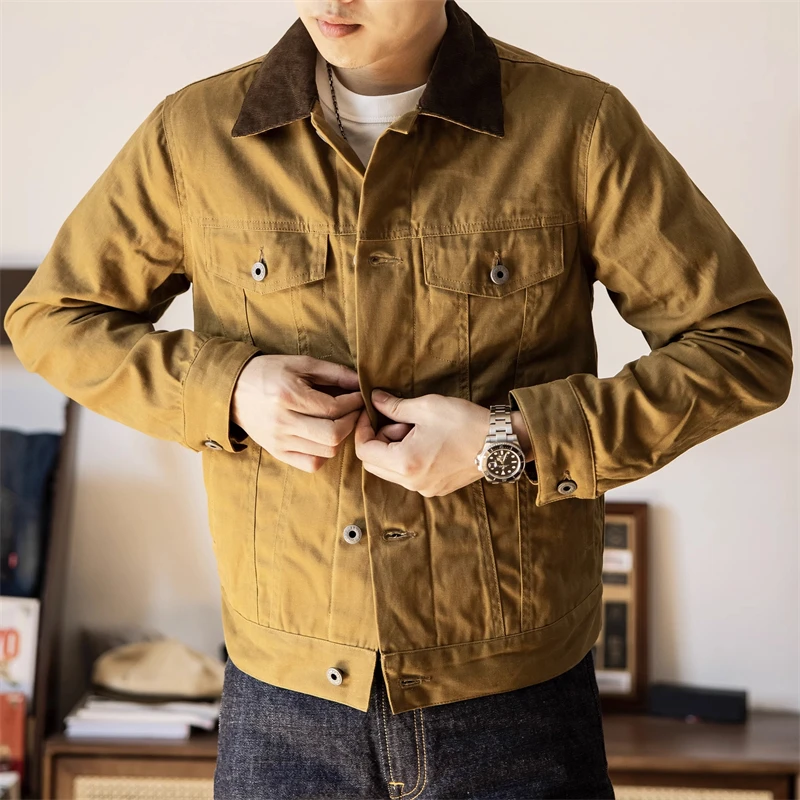 Chaqueta-de-camionero-encerada-abrigo-de-estilo-informal-americano-ropa ...