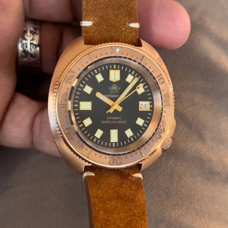 ADDIESDIVE CUSN8 Bronze Case Automatic Mechanical Watch Sapphire Glass ...