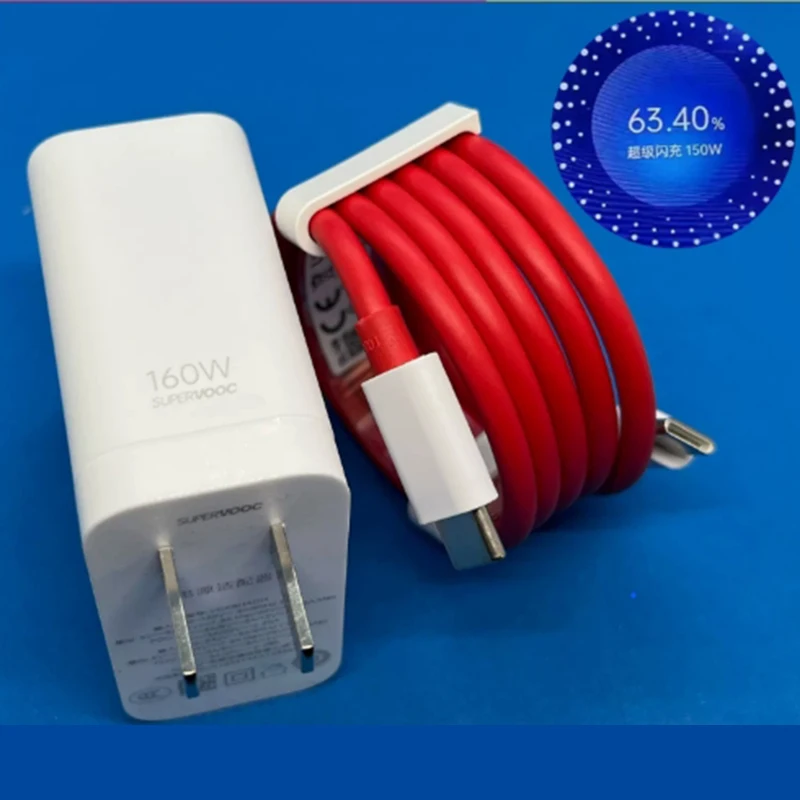 160W For Oneplus Supervooc Charger Fast Warp Charge Adapter 12A Dual ...