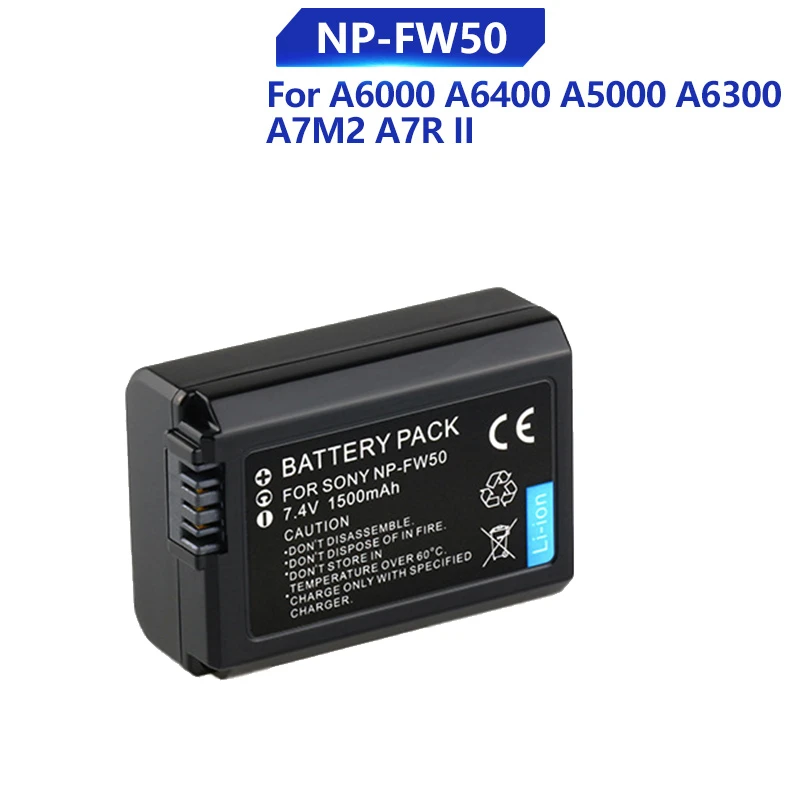 Replacement Battery for Sony NP-FW50 For SONY A6300 A6000 α6000 A6400 ...