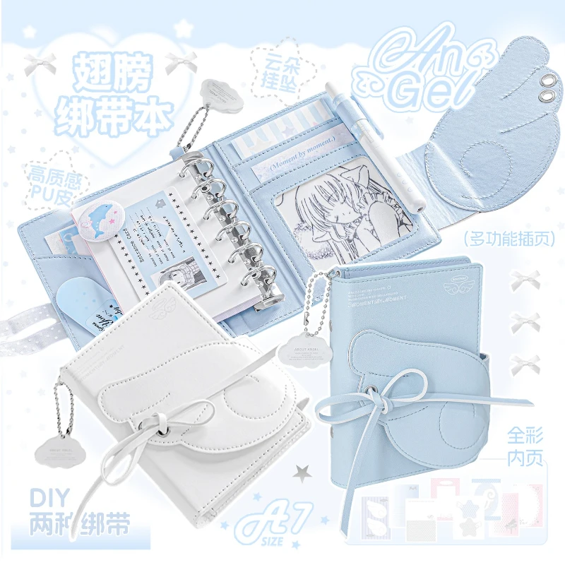 RoseyPosy Soft Leather Cover Notebook with Ties,A7 Mini 3-Zip Binder ...