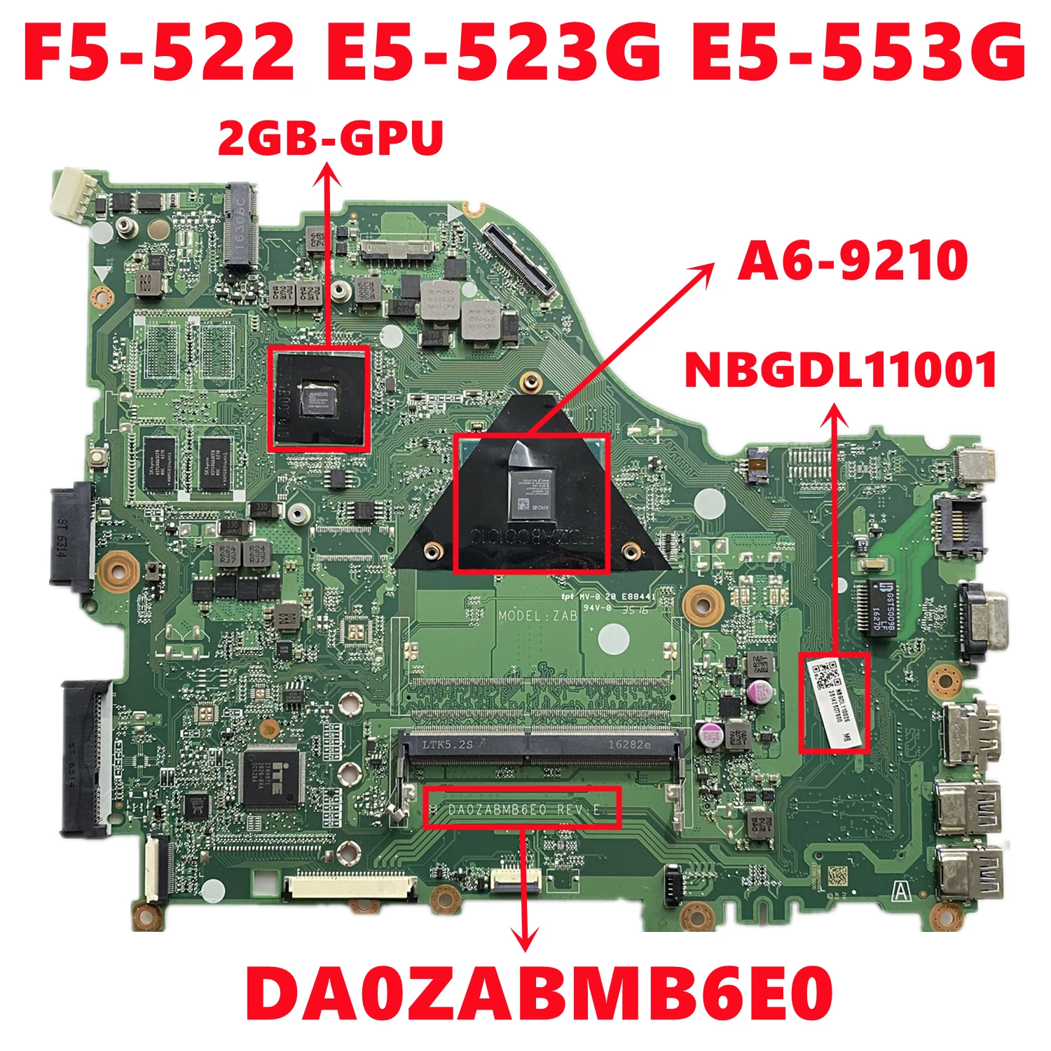 NBGDL11001 NB.GDL11.001 For Acer ASPIRE F5 522 E5 523G E5 553G Laptop ...