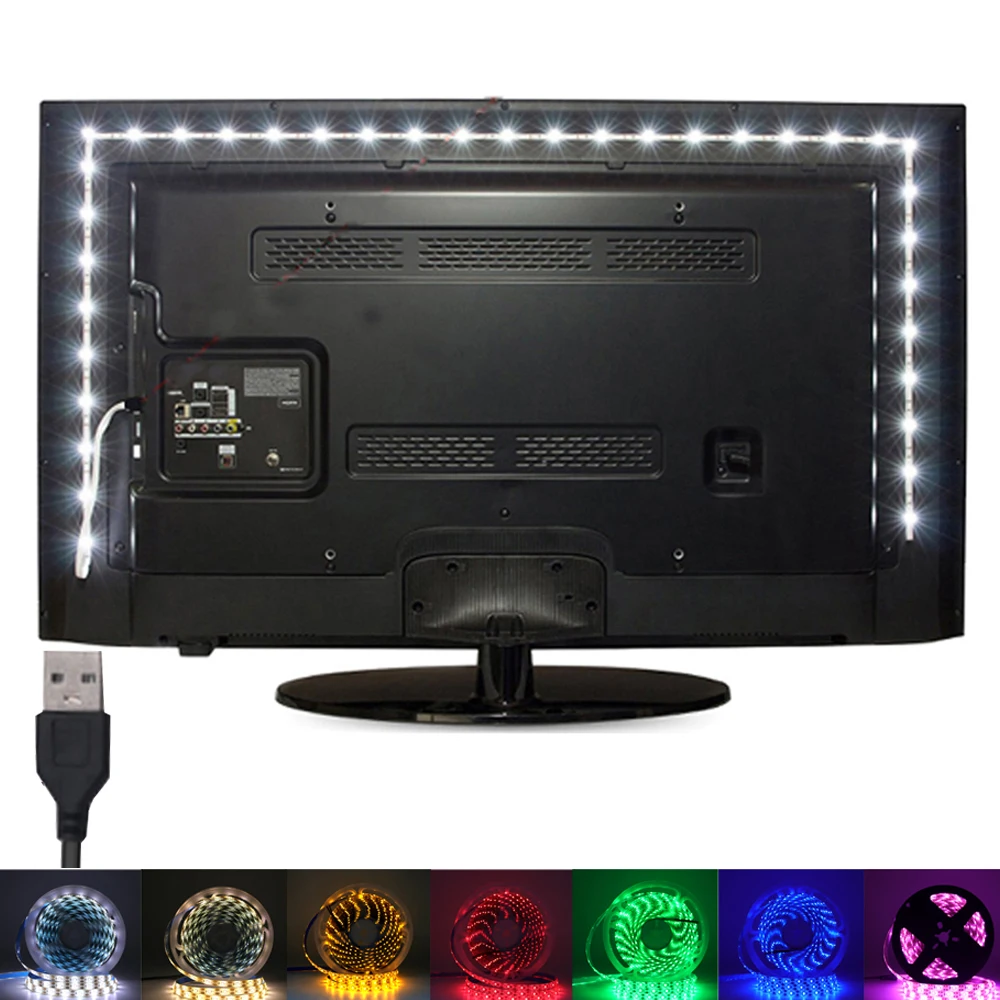 LED Strip Lights USB 5V 60LEDs/m 2835 Flexible Lamp Tape 0.5 5m ...