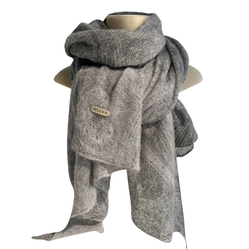 Italian Old Money Classical Printed Cashmere Scarf Autumn and Winter ...
