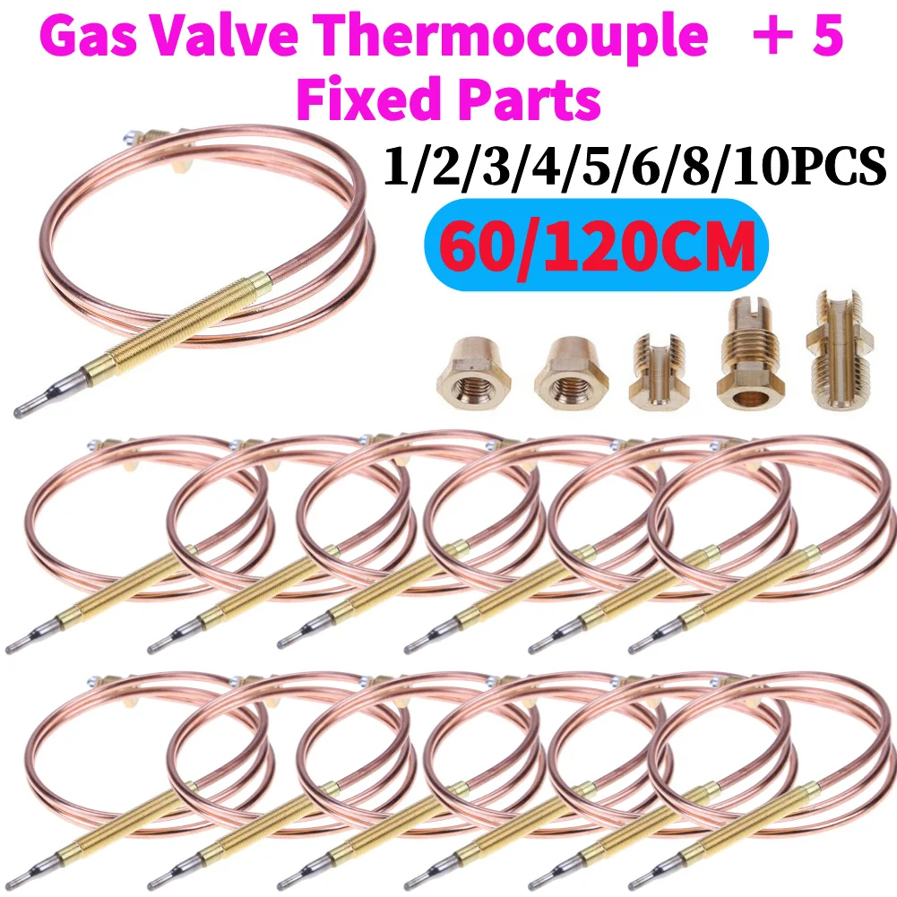 60/120cm Universal Gas Thermocouple Valve Fireplace Boilers Ovens ...