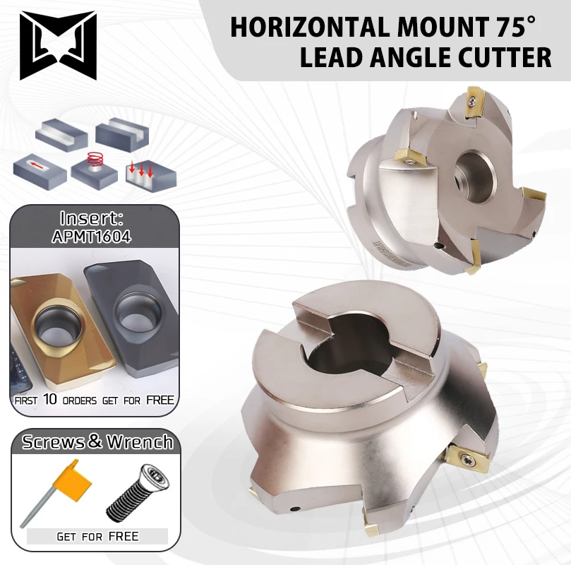 RAP400R Plane Milling Cutter Disk Waste Angle 75-degree Transverse ...