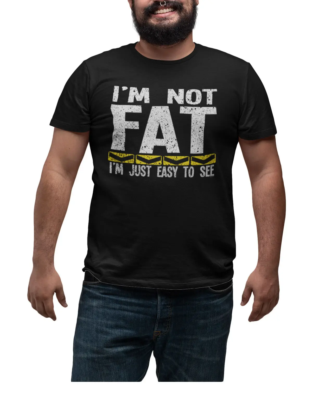 Mens-Funny-ORGANIC-T-Shirt-Im-Not-FAT-Im-Easy-To-See-Sarcastic-Joke ...