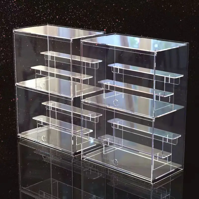 Fully-Transparent-Acrylic-Display-Box-Transparent-Ladder-Storage-Box ...