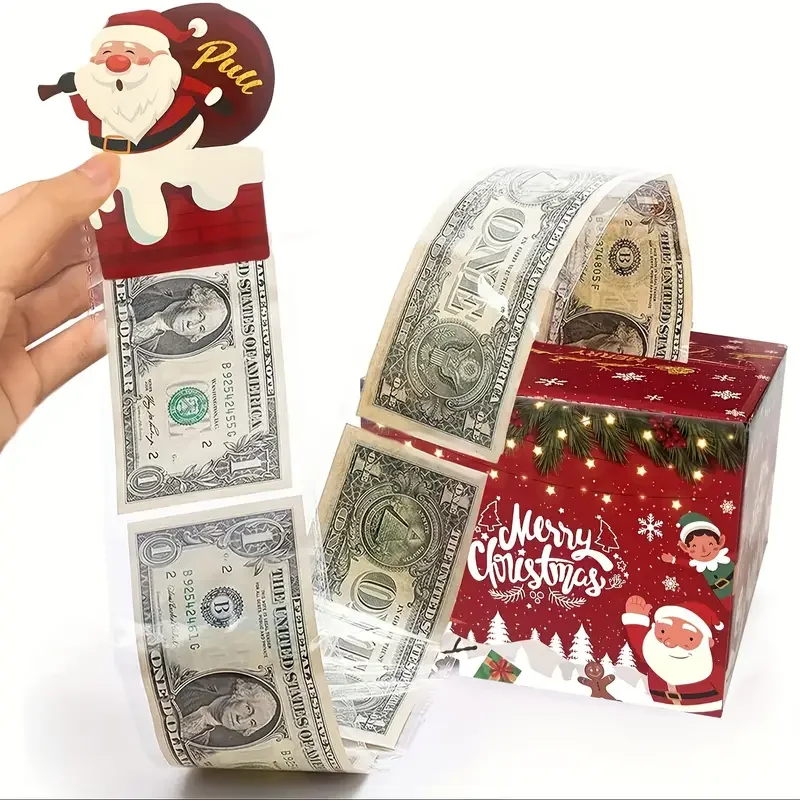 Merry-Christmas-Money-Pull-Out-Gift-Box-Fun-Surprise-Cash-Holder-for ...