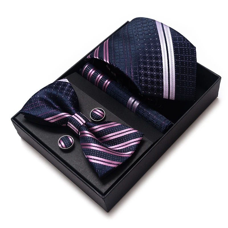 Luxury-Great-Quality-Tie-Hanky-Pocket-Squares-Cufflink-Set-Necktie-Box ...
