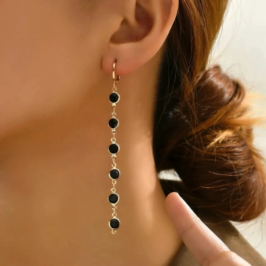 South-Korea-Colorful-Drop-Rhinestone-Earstring-Fashion-Temperament ...