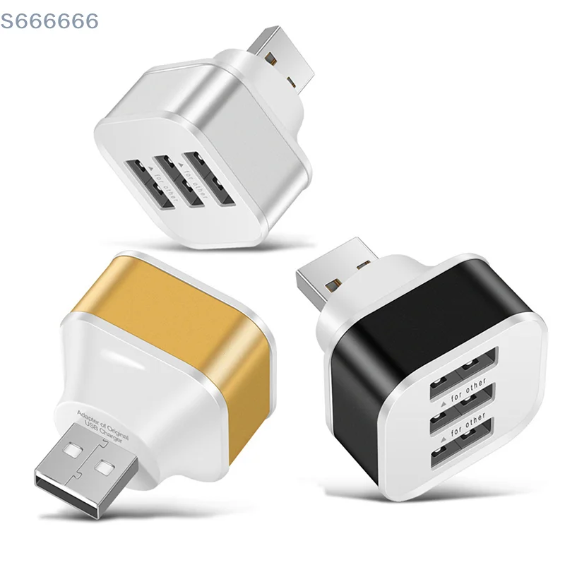 2.0 3-port Extended USB Splitter With Indicator Light Plug And Play 3 ...
