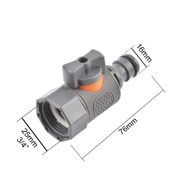 Plastic Valve Hose Quick Connector 1/2 3/4 Inch Pipe Coupler Stop Water ...