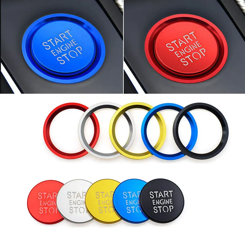 Car Engine Start Stop Button Ring Cover Sticker For Audi A4 A5 B9 B8 A6 ...