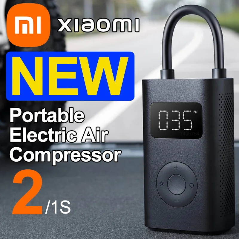 Xiaomi-Mijia 2 Compressor de Ar Elétrico Portátil, Inflador 1S, Casa ...
