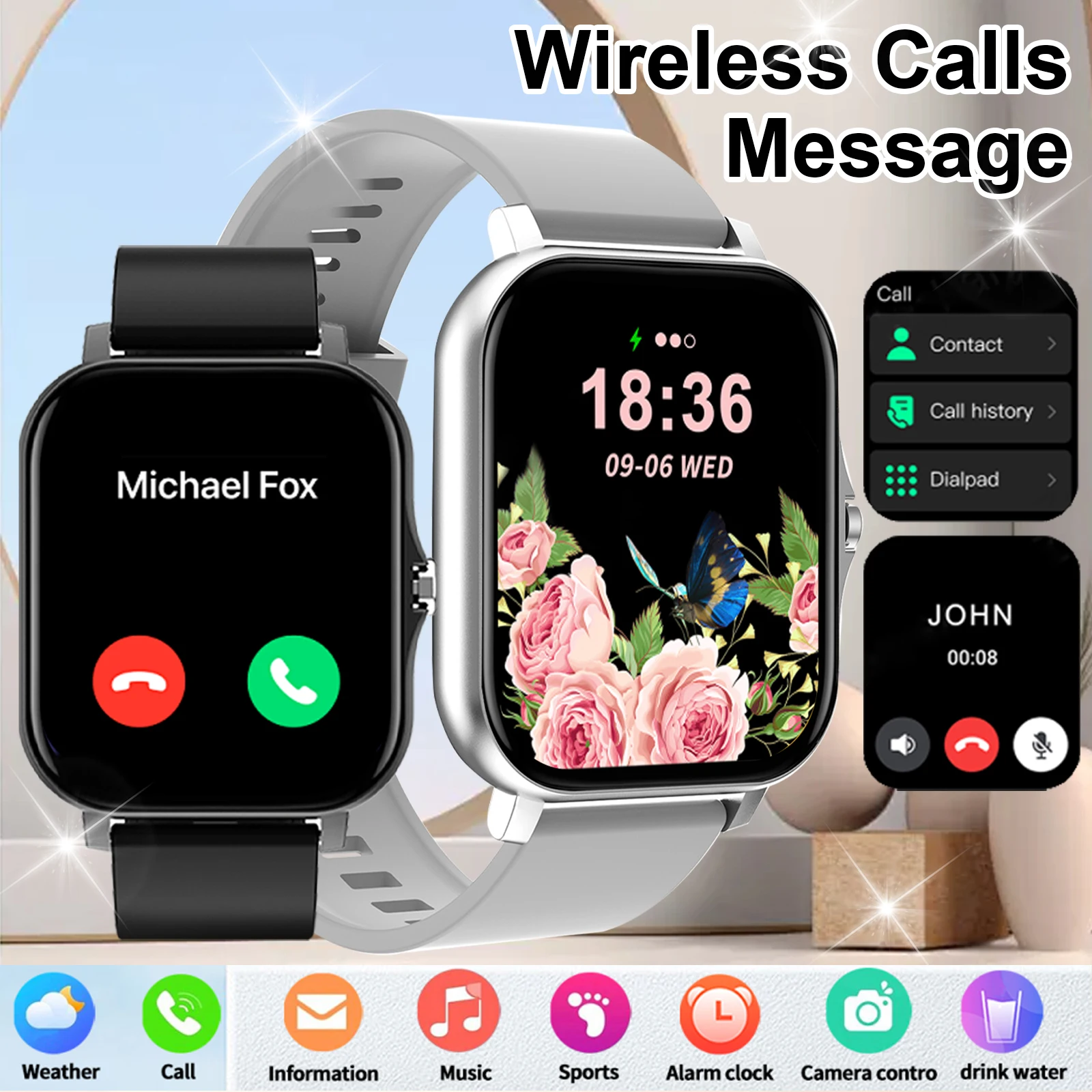 HOT Smart watch with full touch screen, call, message reminder and ...