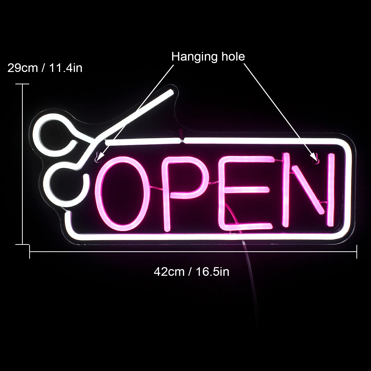 Neon Pink Open Sign