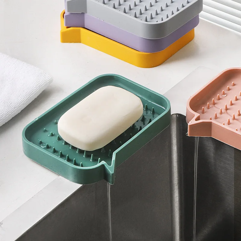 Silicone Soap Storage Boxshower | Sponge Soap Dishes Holder Tray ...