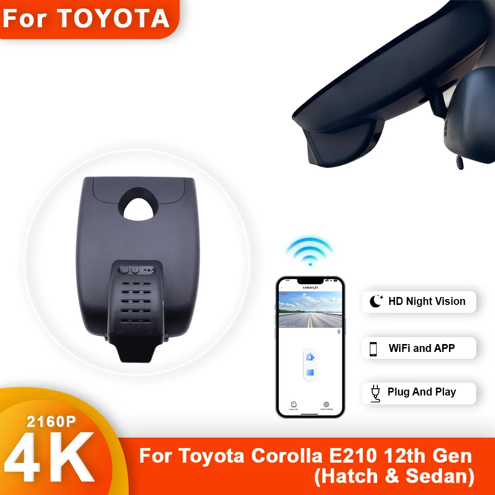 For-Toyota-Corolla-Altis-E210-12th-Gen-4K-HD-Dash-Cam-for-Car-Camera ...