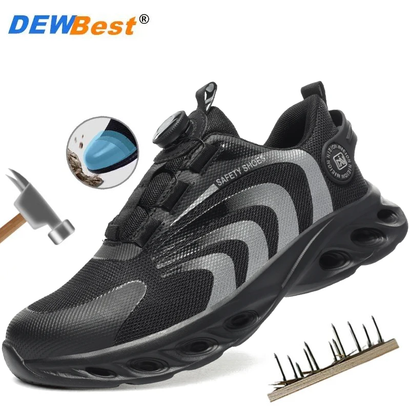 New-safety-shoes-rubber-soles-lightweight-smash-proof-puncture-proof ...