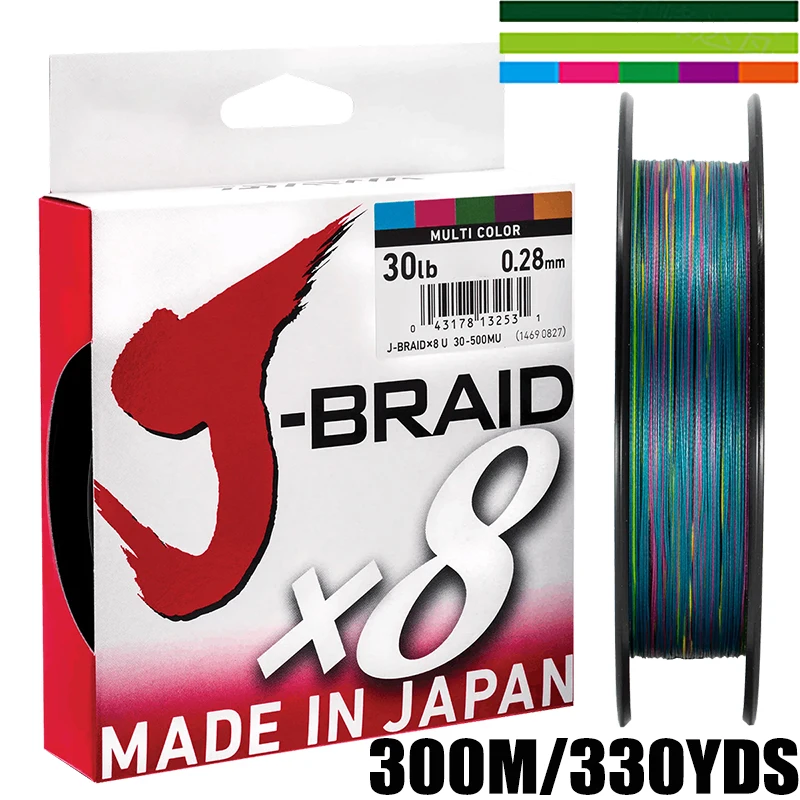 DAIWAPE-Fishing-Line-J-Braid-300M-PE-8-strands-Fishing-Line-14-100LB ...