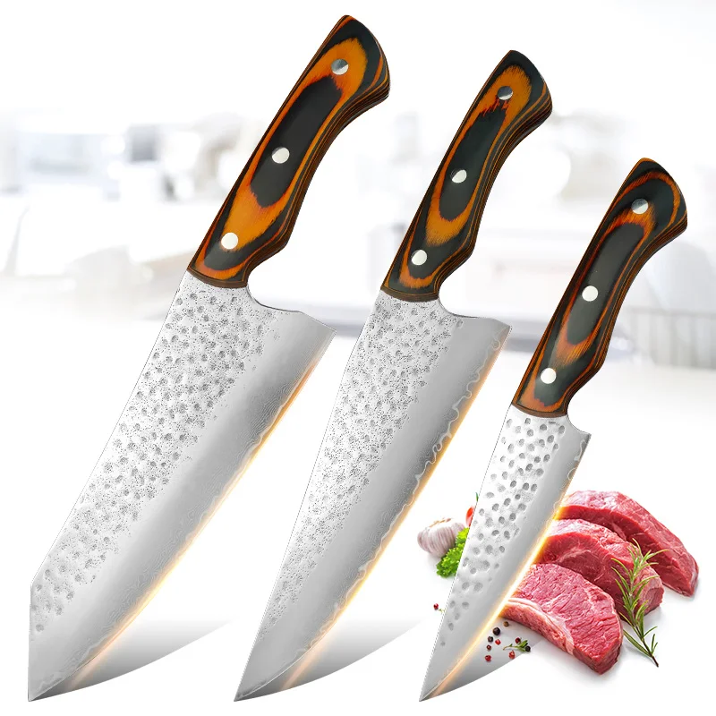Professional-Kitchen-Knives-Damascus-Steel-Blade-Cleaver-Meat-Chef ...