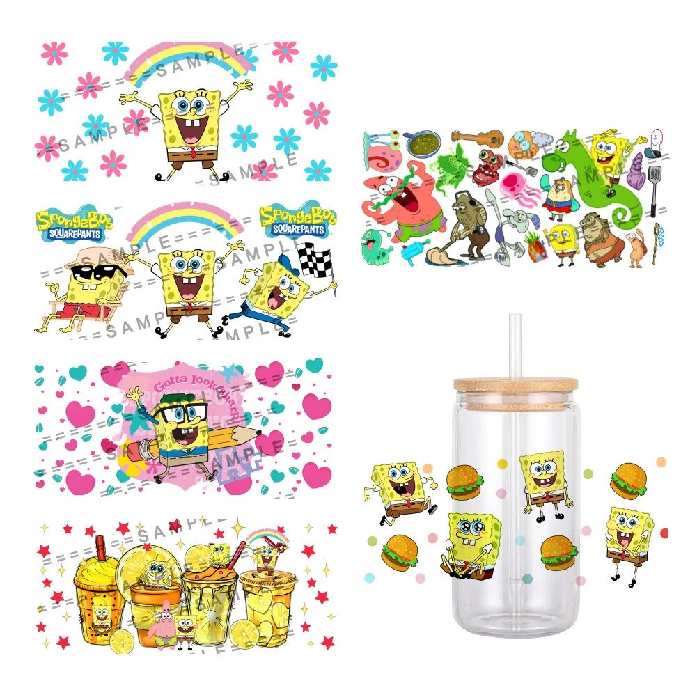 11-24cm-Cartoon-Design-Spongebob-Pattern-UV-DTF-Wrap-Sticker-DIY-For-16oz-Libbey-Glass-Cup.jpg