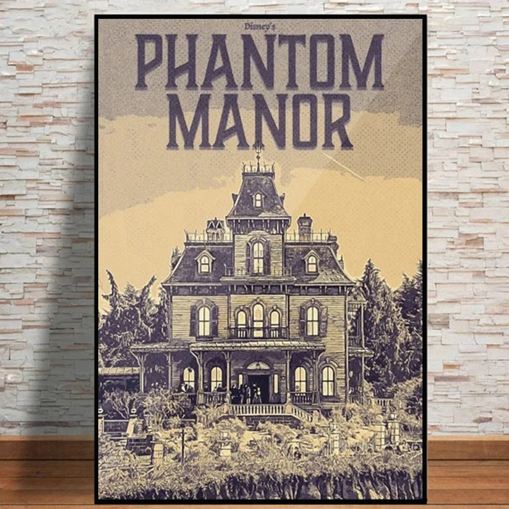 Póster Retro de Walt Disney World Phantom Manor, impresiones para ...