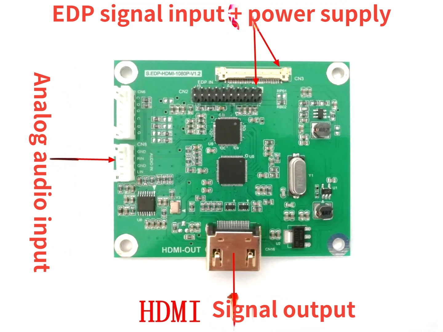 EDP to HDMI output edp / dp to hdmi adapter board support a variety of resolution standards ...