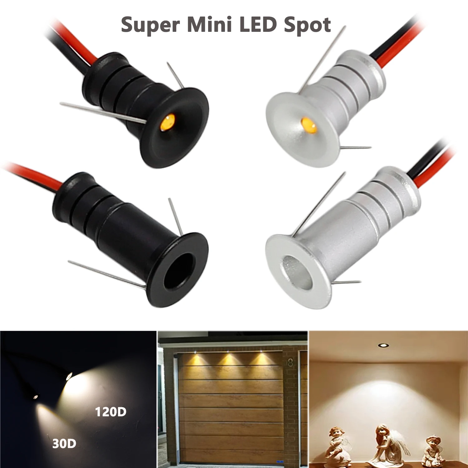 Kleine-Spot-Licht-0-5-W-Mini-Led-strahler-12V-Dimmbare-10mm-Ausschnitt ...